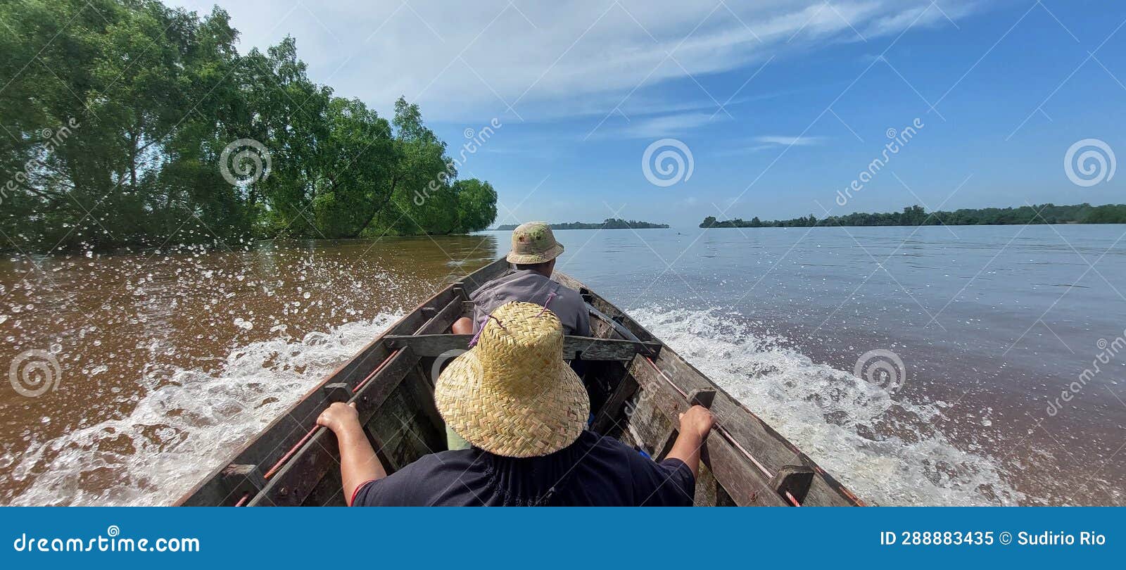 Boat Ride on the Barito River Stock Image - Image of river, barito ...