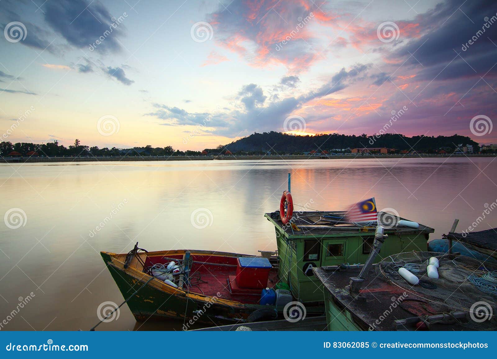 Boat On River Picture. Image: 83062085