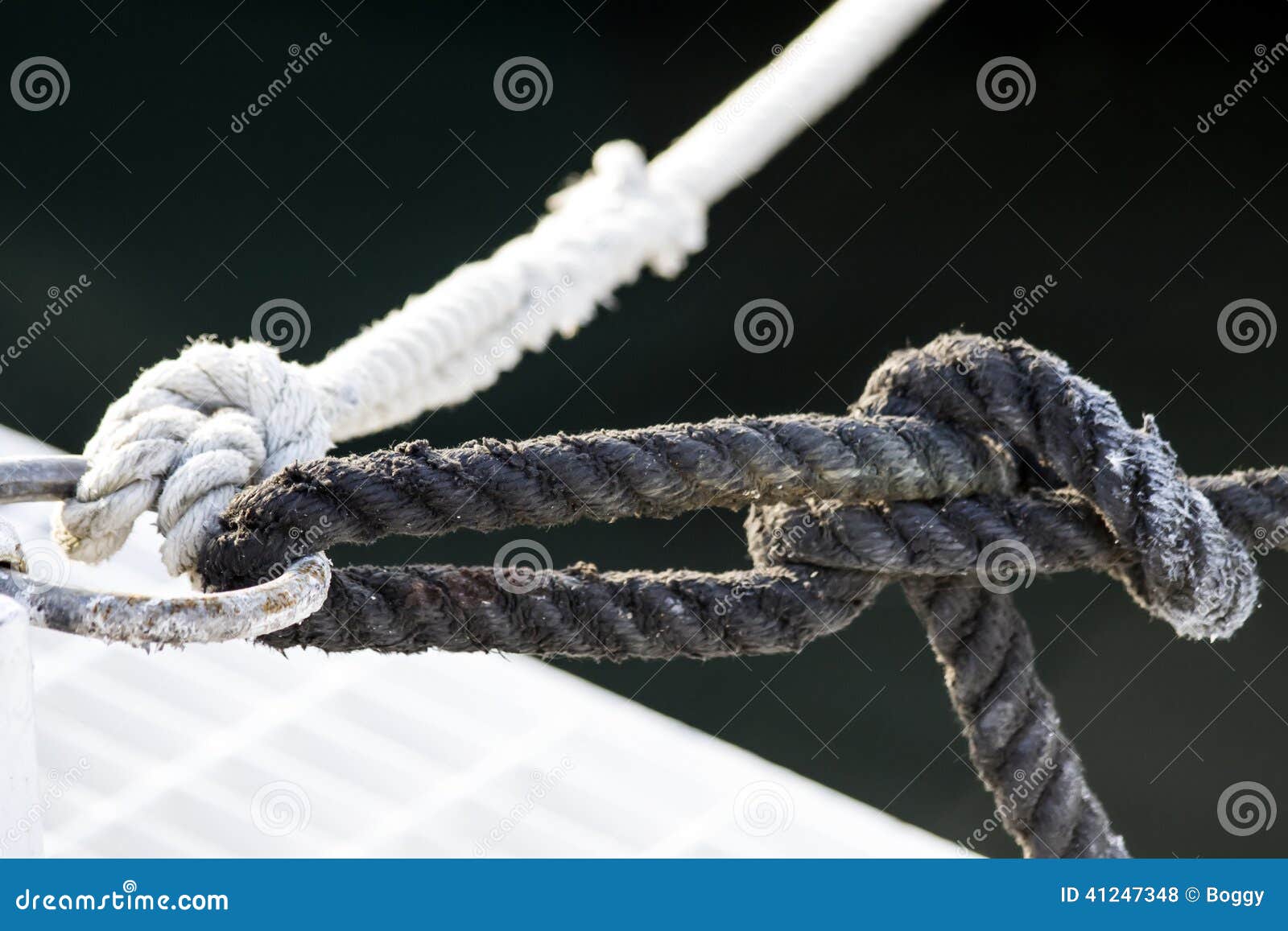 Boat rope stock photo. Image of holds, boat, sail, deck - 41247348