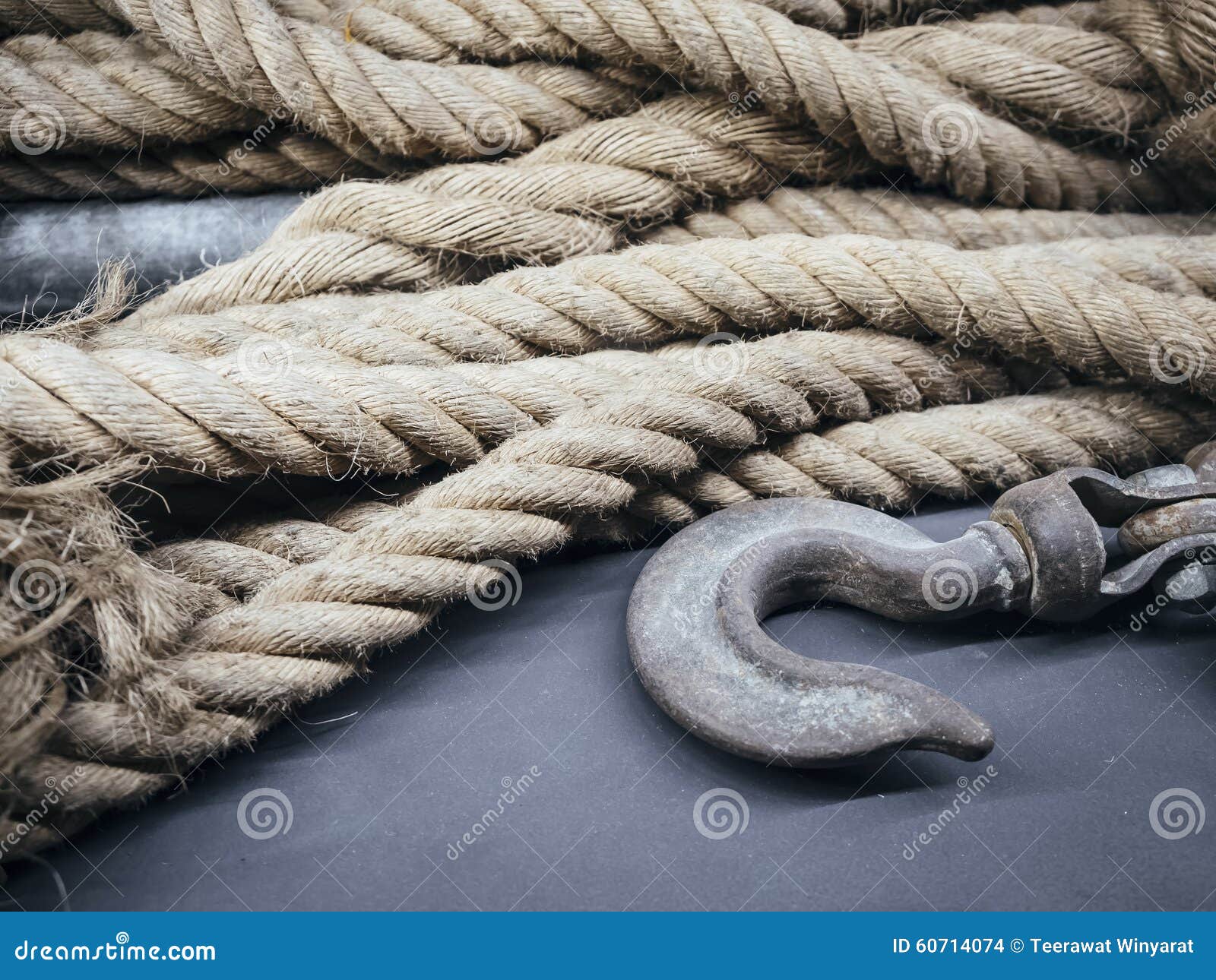 Boat Rope Closeup. Nautical Background. Royalty-Free Stock Photography ...
