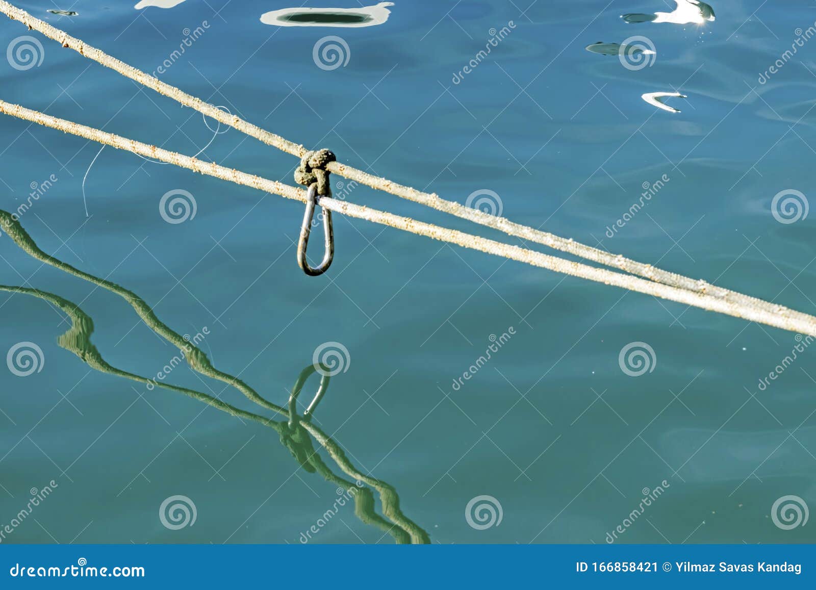 Boat Ropes and Shadow at Sea Stock Image - Image of line, cord: 166858421