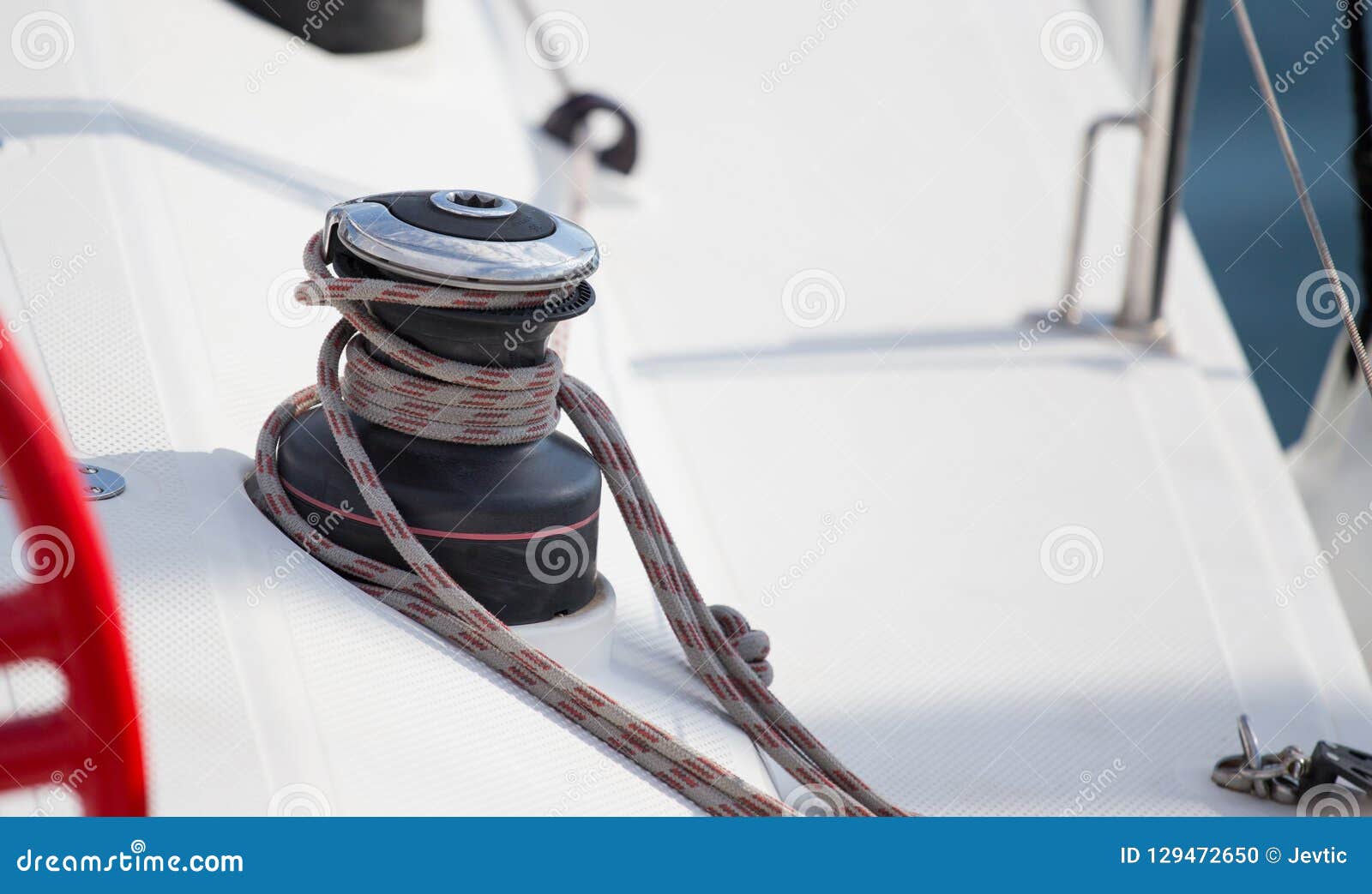 Boat ropes for tying stock photo. Image of sail, summer - 129472650