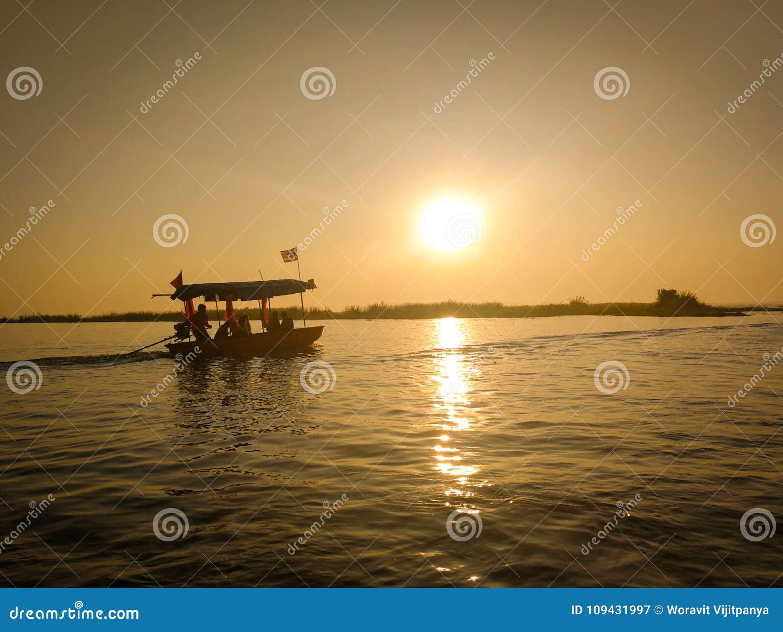 Boat view sun rise river stock image. Image of sunshine - 109431997