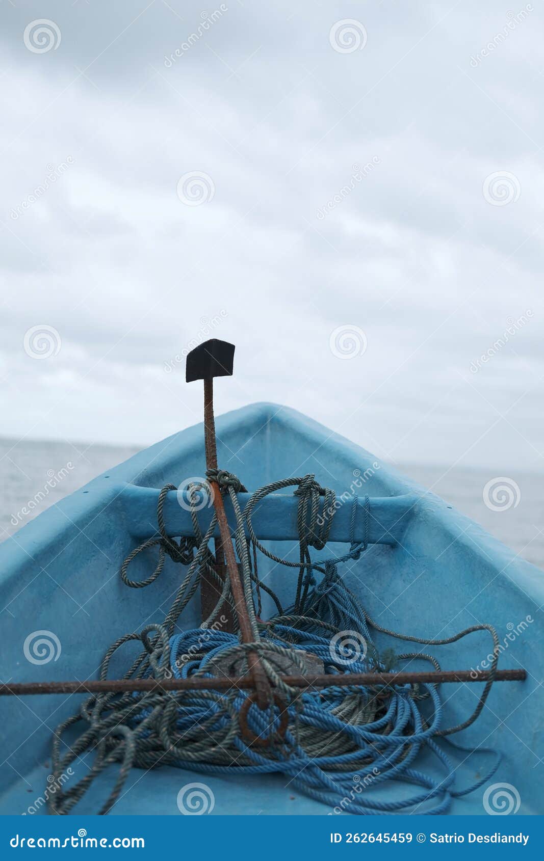 Boat Sailing and Bringing Ropes and Anchor Stock Image - Image of mast ...