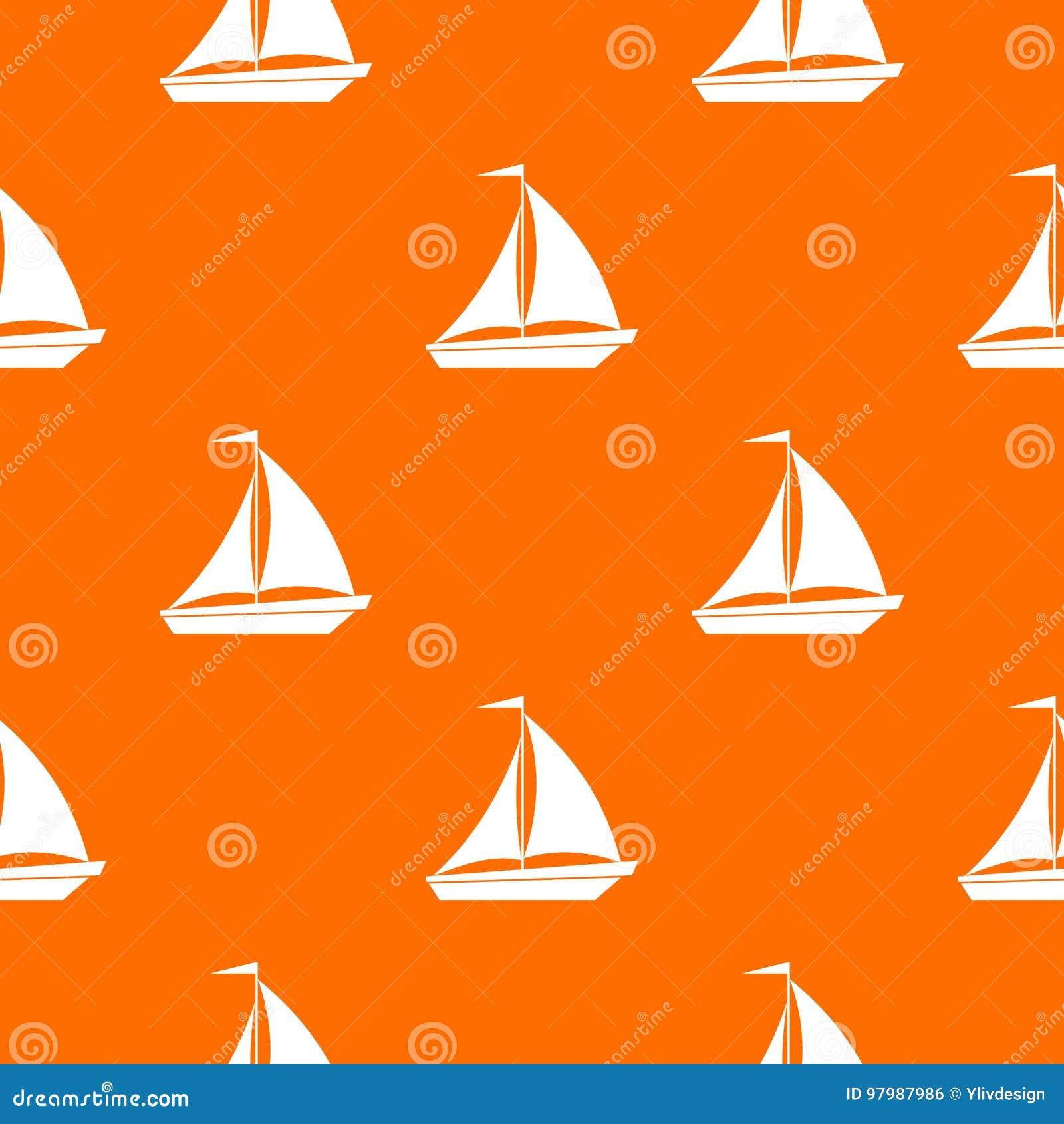 Boat with Sails Pattern Seamless Stock Vector - Illustration of holiday ...