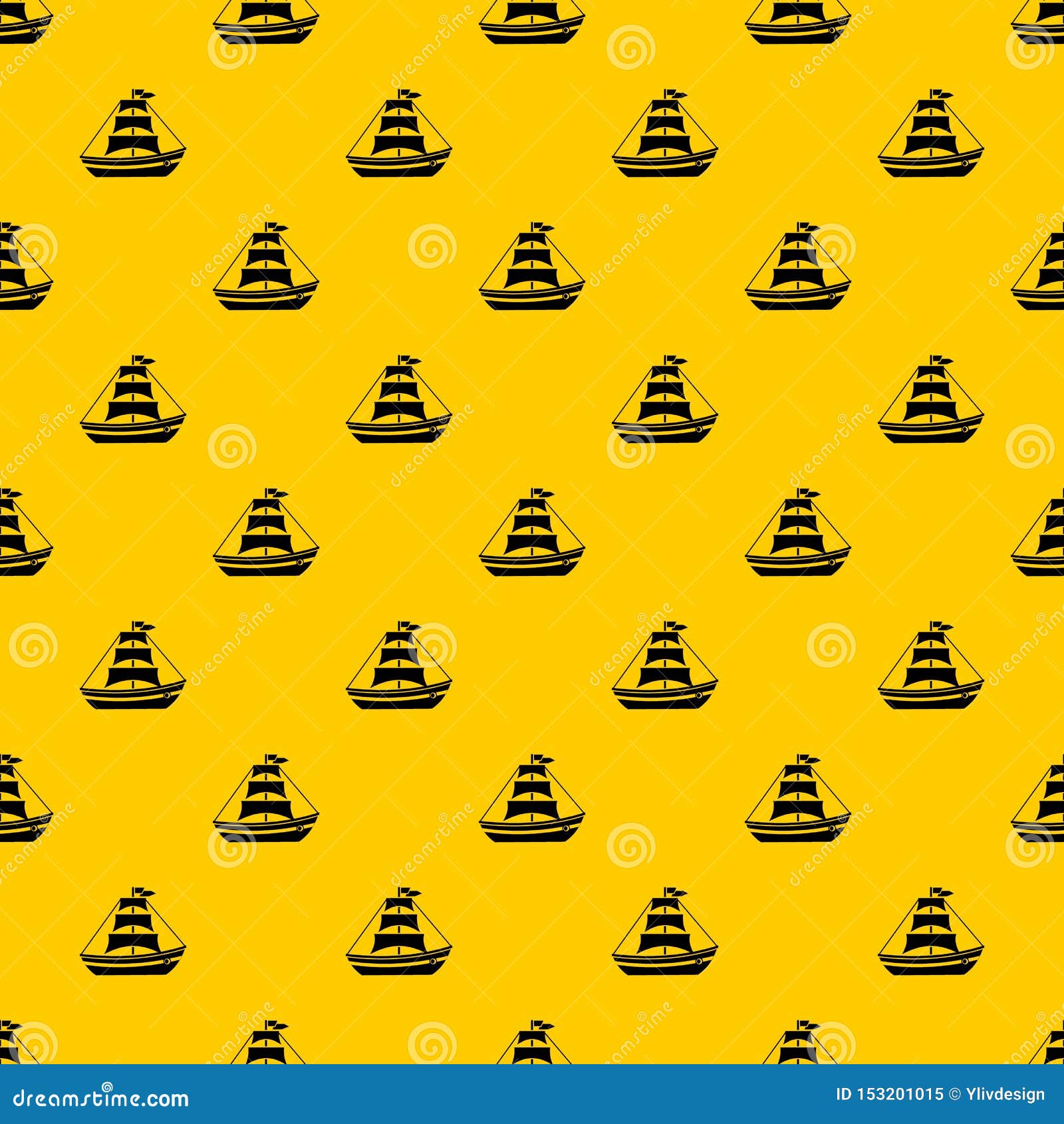 Boat with Sails Pattern Vector Stock Vector - Illustration of sail ...