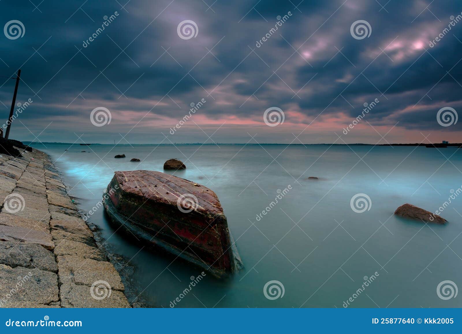 The boat sank stock photo. Image of drab, outdoor, orange - 25877640