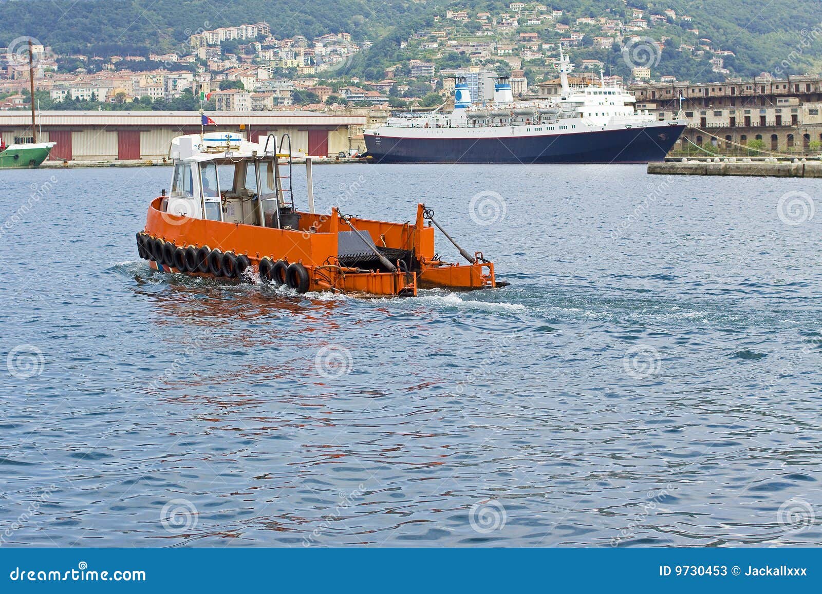 Boat sea clean stock image. Image of ecology, flag, port - 9730453