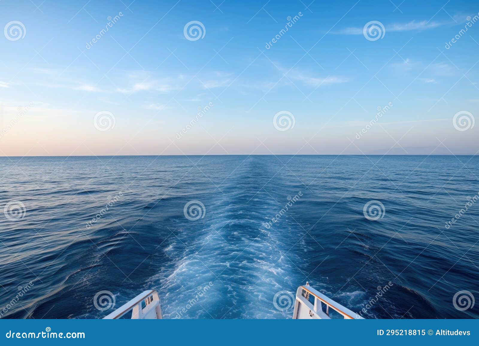Boat at Sea, Moving Towards the Horizon Stock Image - Image of ...