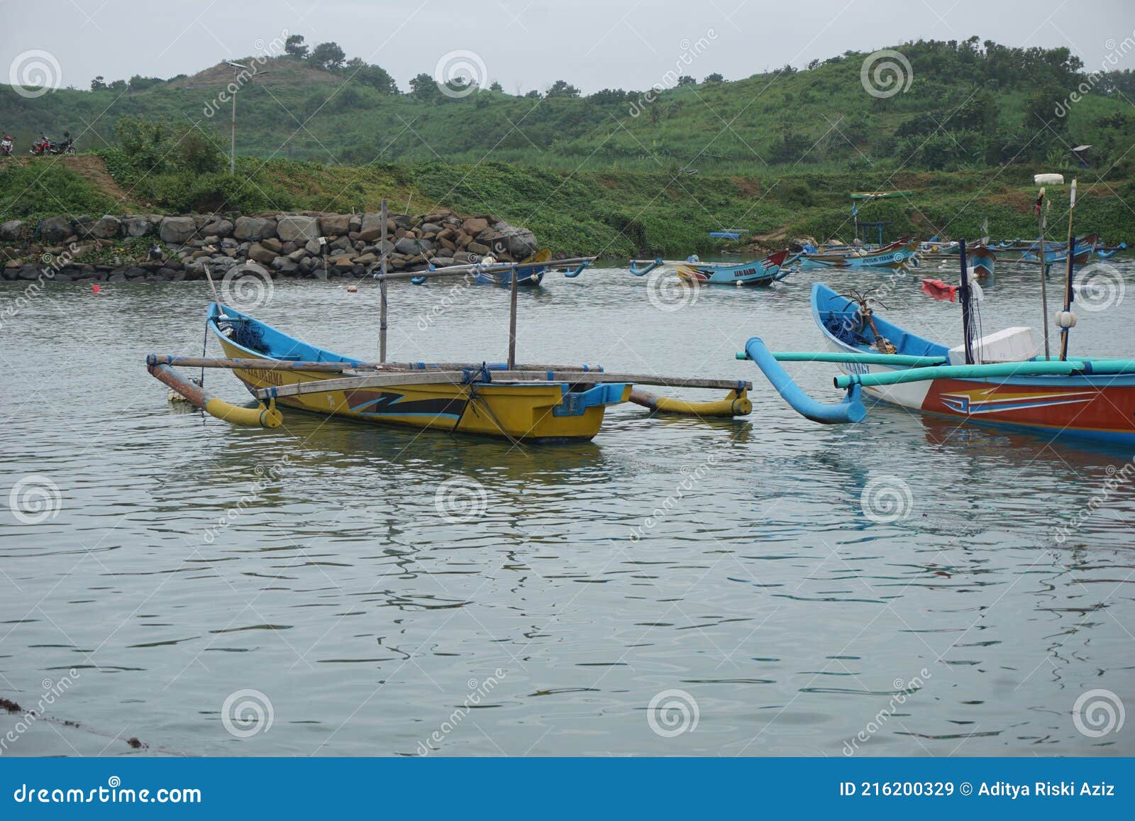 Boat on the Sea of Tambakrejo Editorial Stock Image - Image of bunder ...