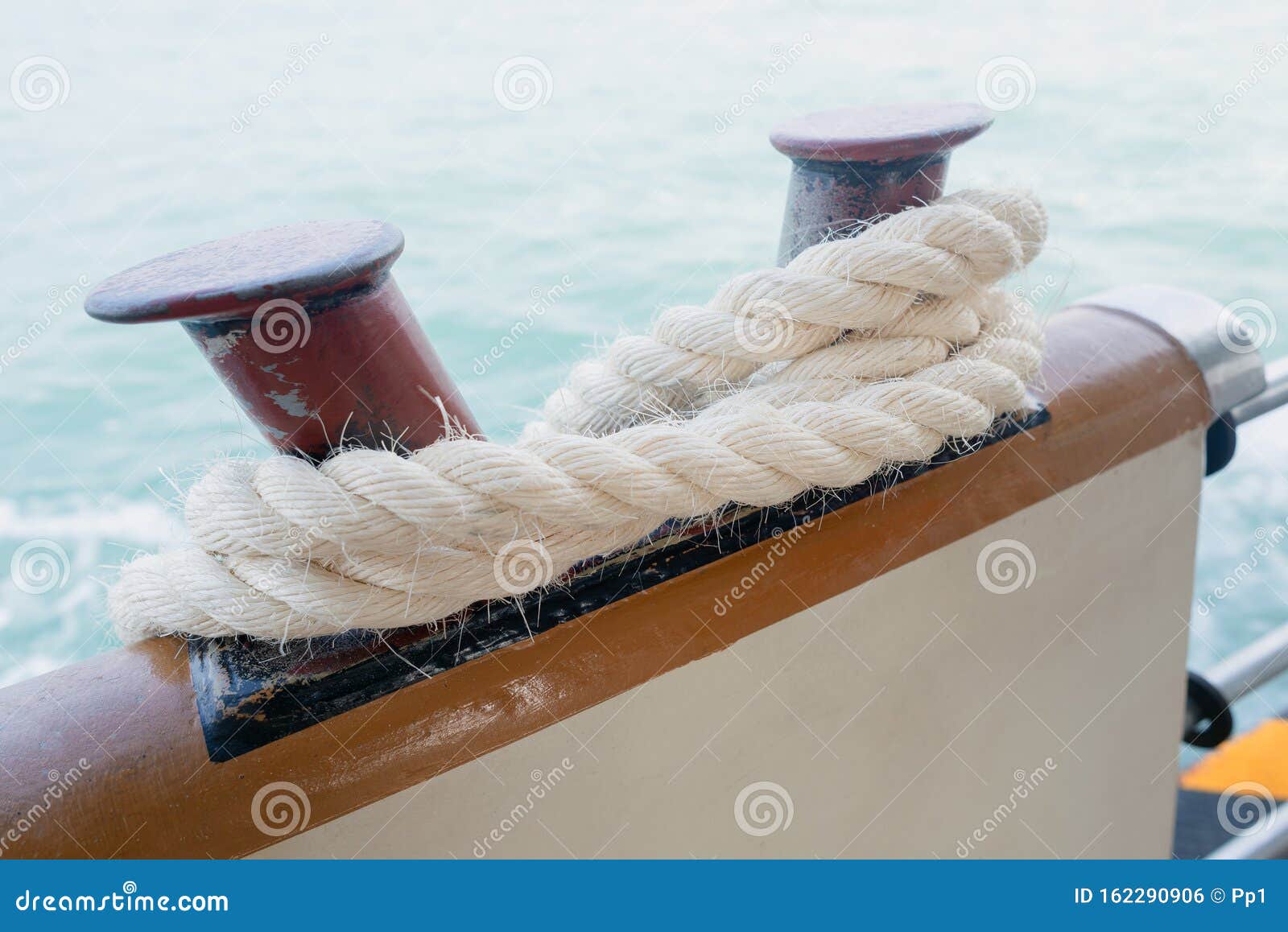 Boat Ship Rope Handle Anchor Detail Know Stock Photo - Image of ...