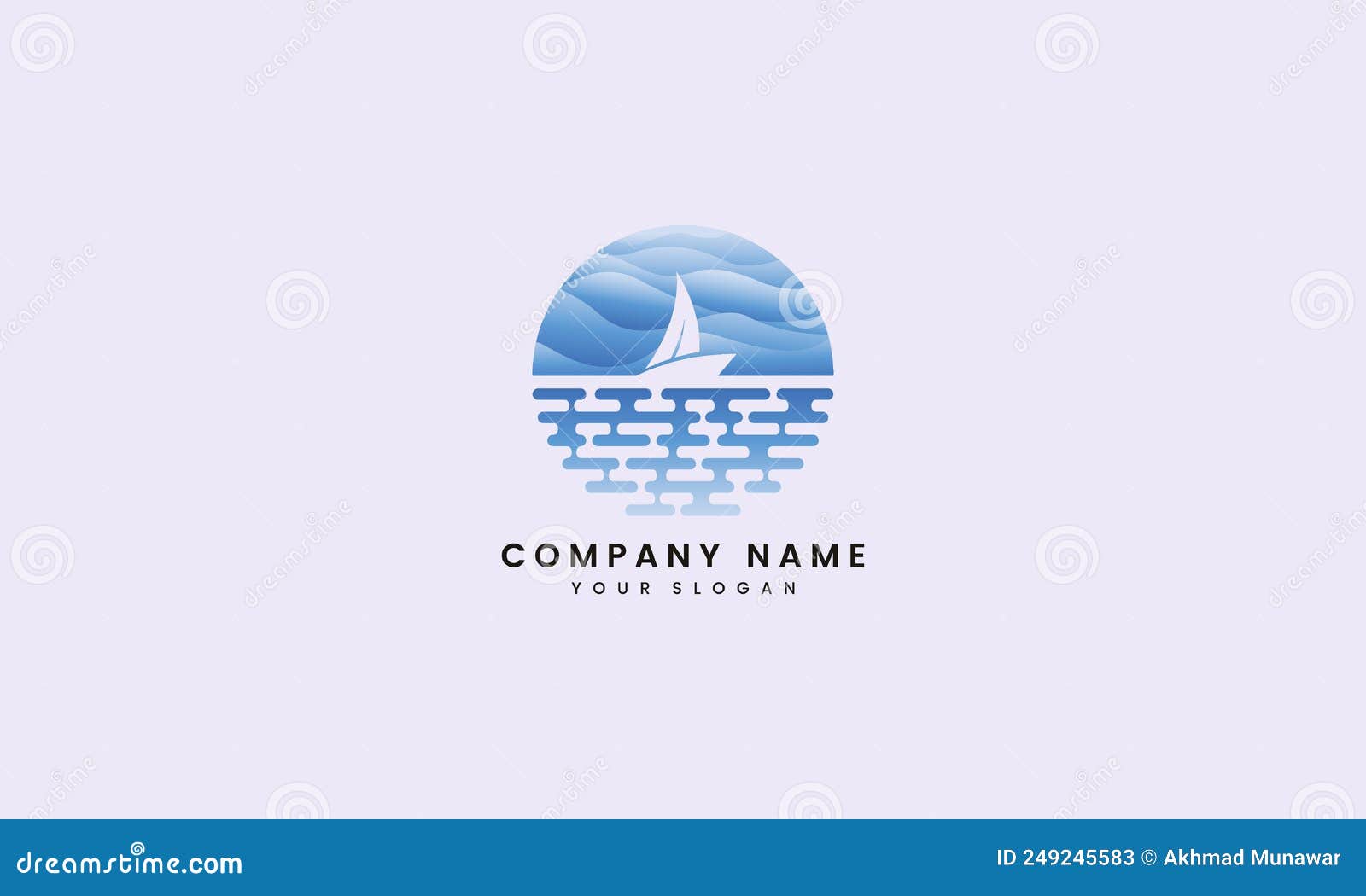 Boat Simple on the Sea for Beach Vacation Resort Logo Water Stock ...