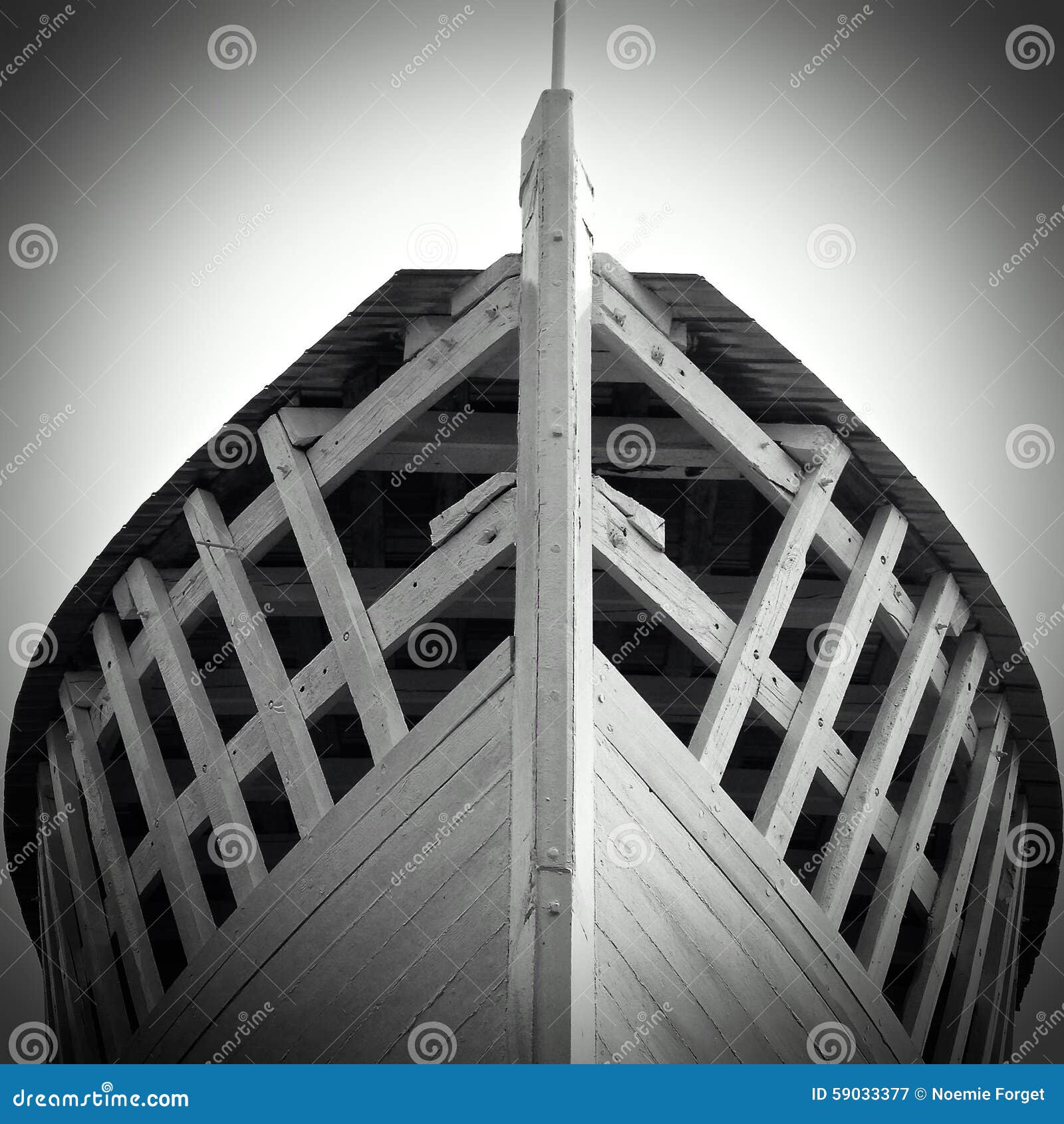 Boat Skeleton in Black and White Stock Image - Image of outdoors ...