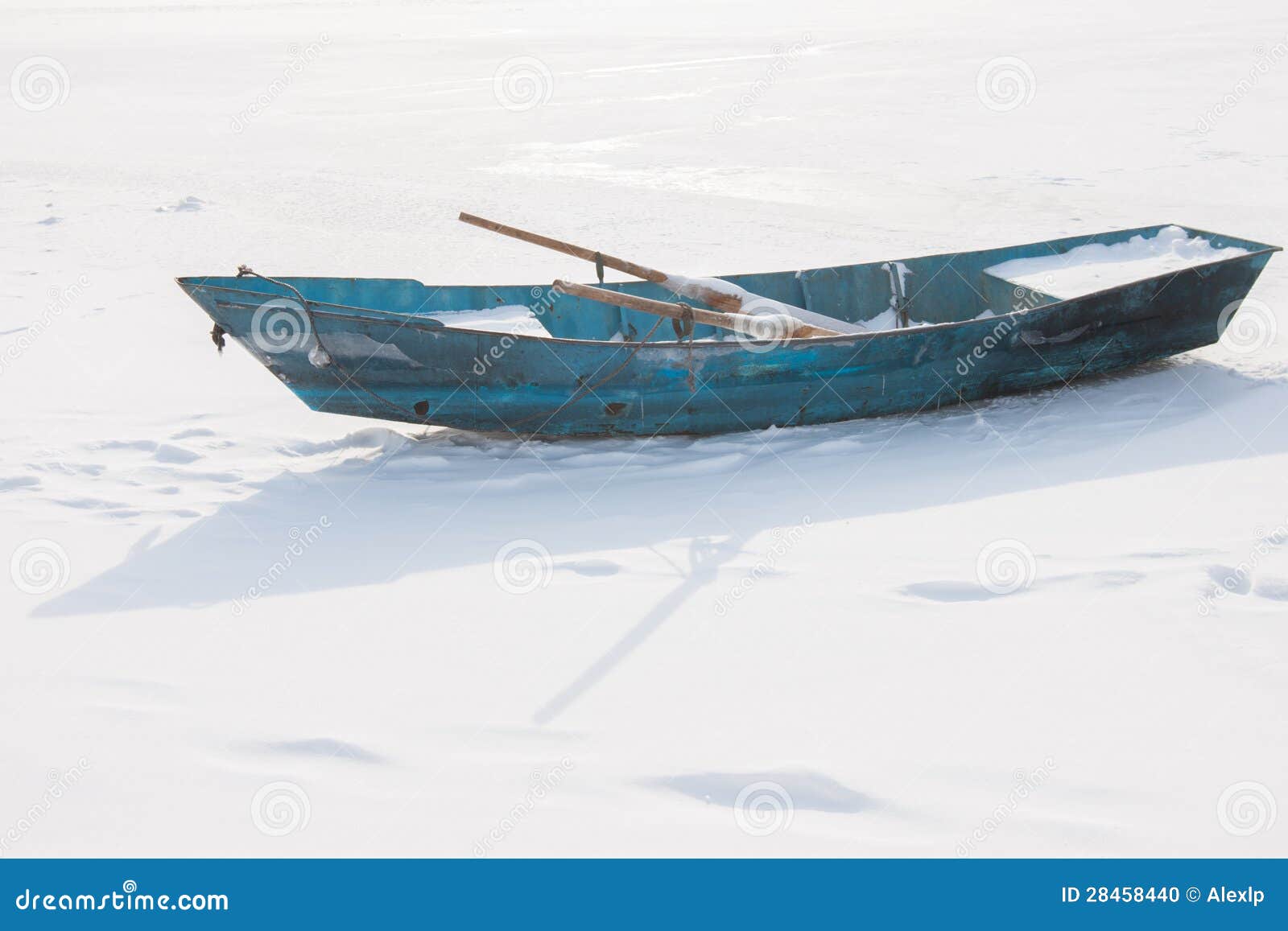 Boat in snow stock photo. Image of lake, sparkle, beauty - 28458440