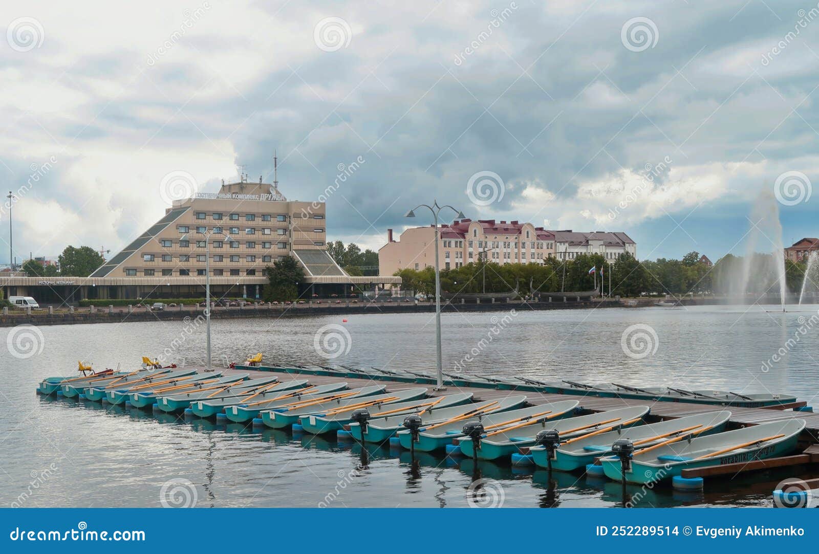 Boat station in the city stock photo. Image of marina - 252289514