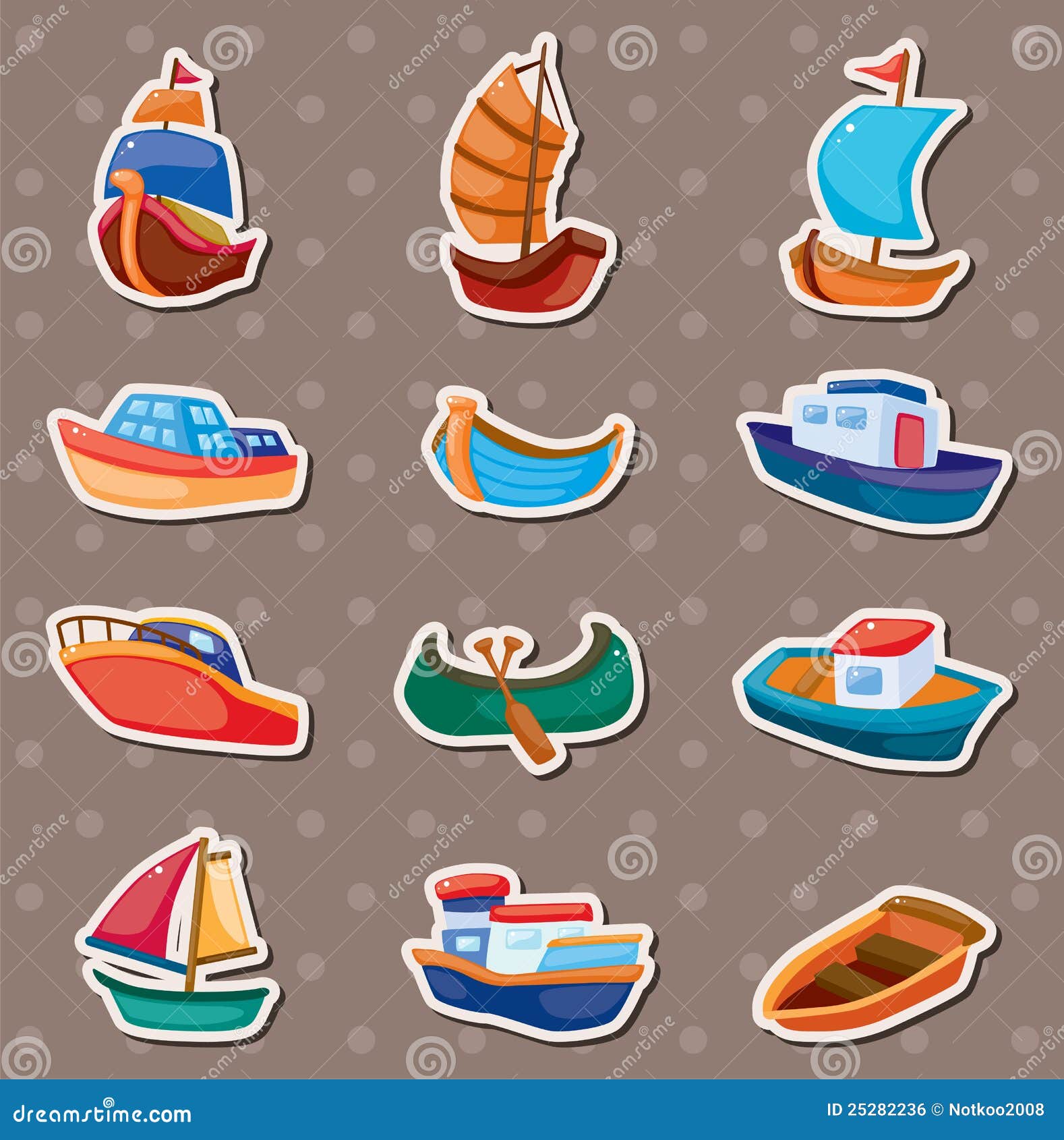 Boat Stickers Royalty Free Stock Image - Image: 25282236