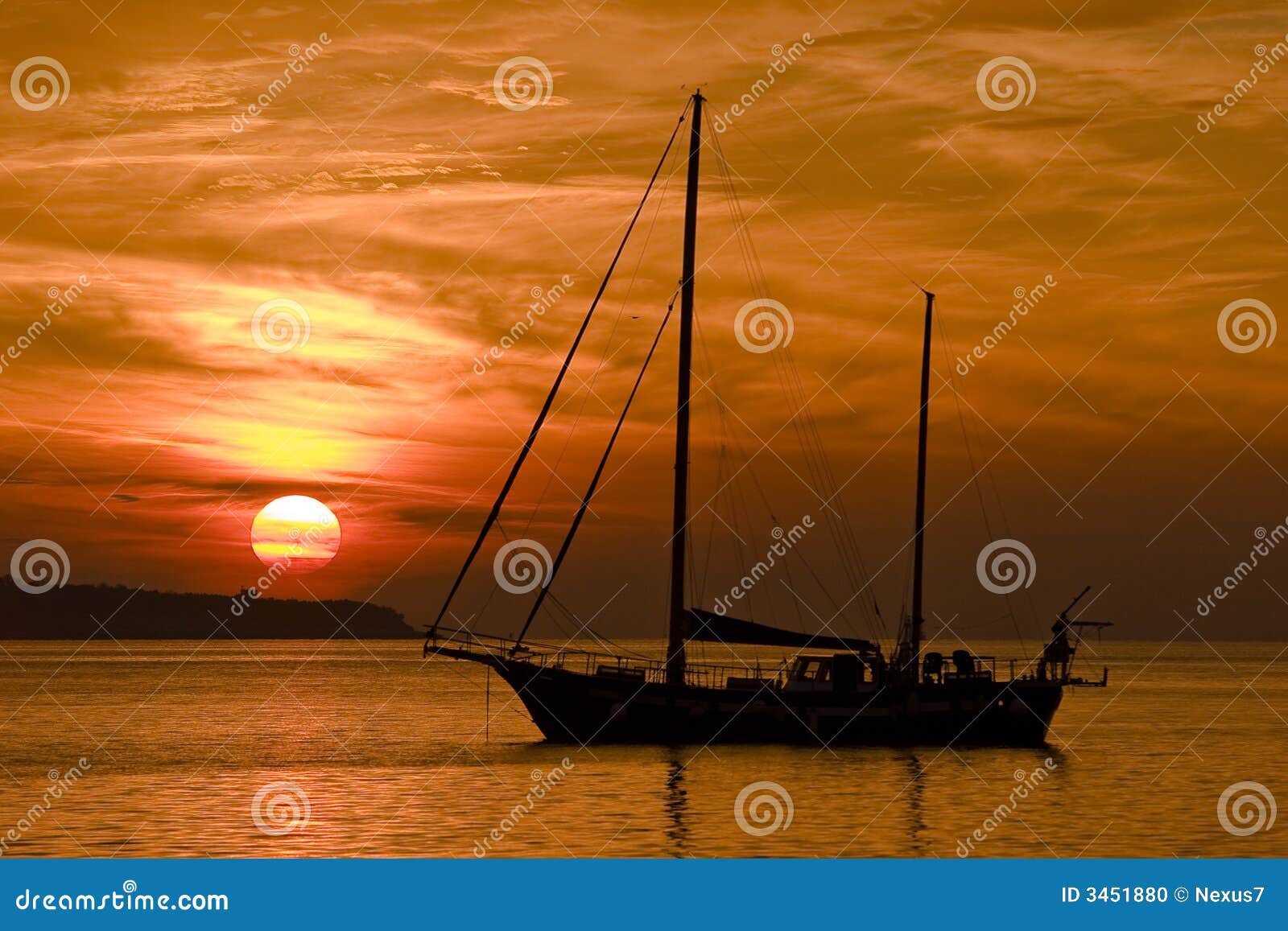 The Boat at the Sunset stock photo. Image of gold, sunlight - 3451880