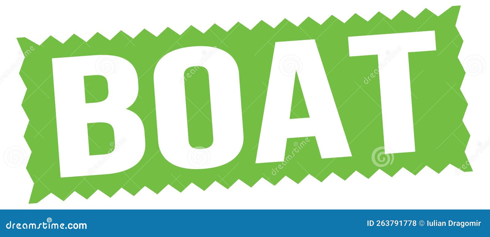 BOAT Text Written on Green Stamp Sign Stock Illustration - Illustration ...