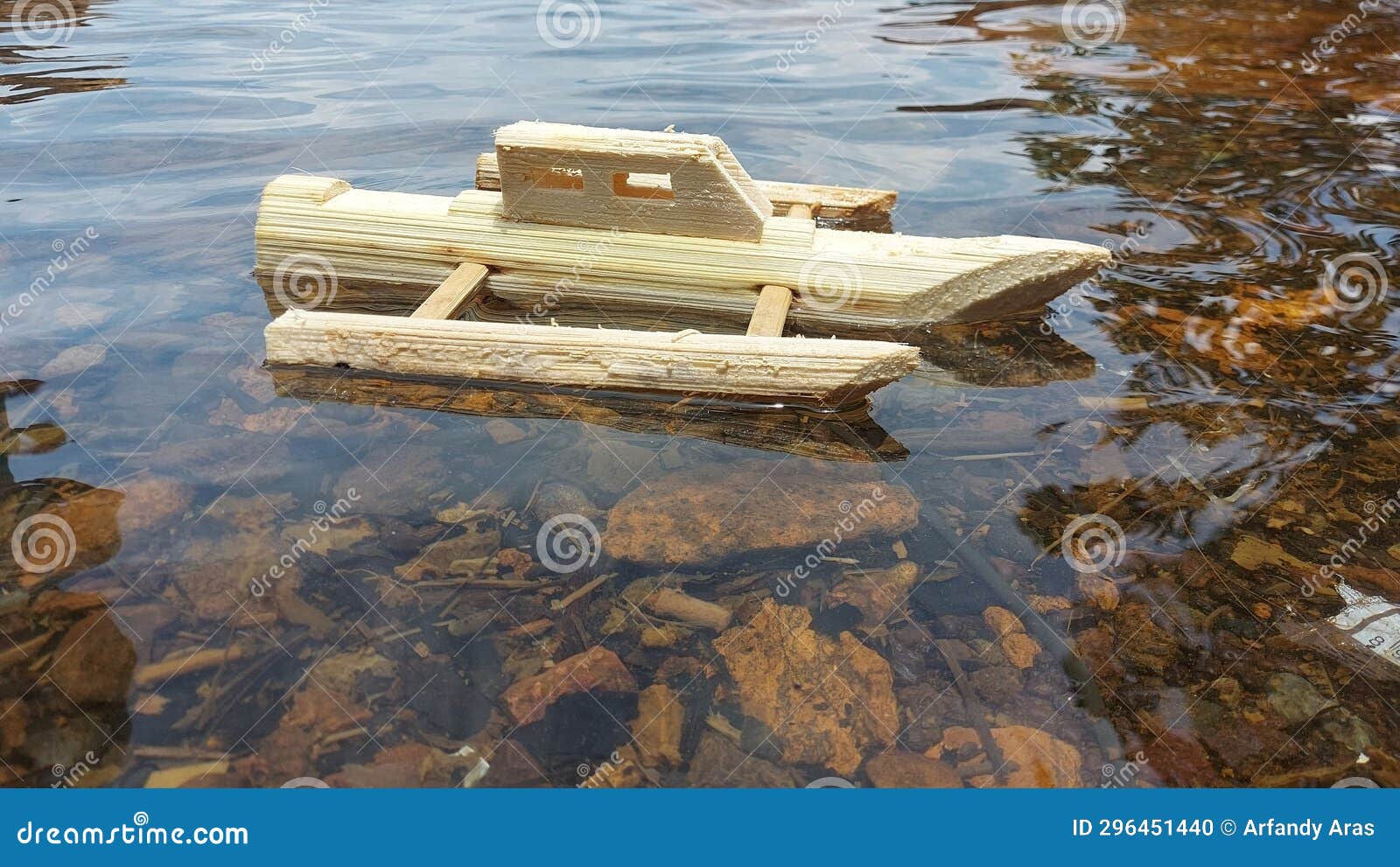 The Boat Toy is Made from Palm Tree Fronds Stock Photo - Image of boat ...