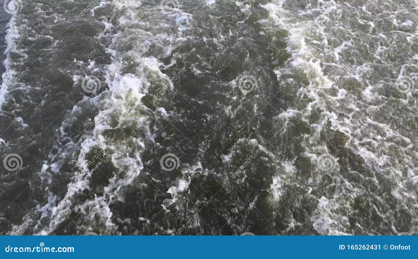 Boat Trailing Water Wave in a River Stock Video - Video of propeller ...