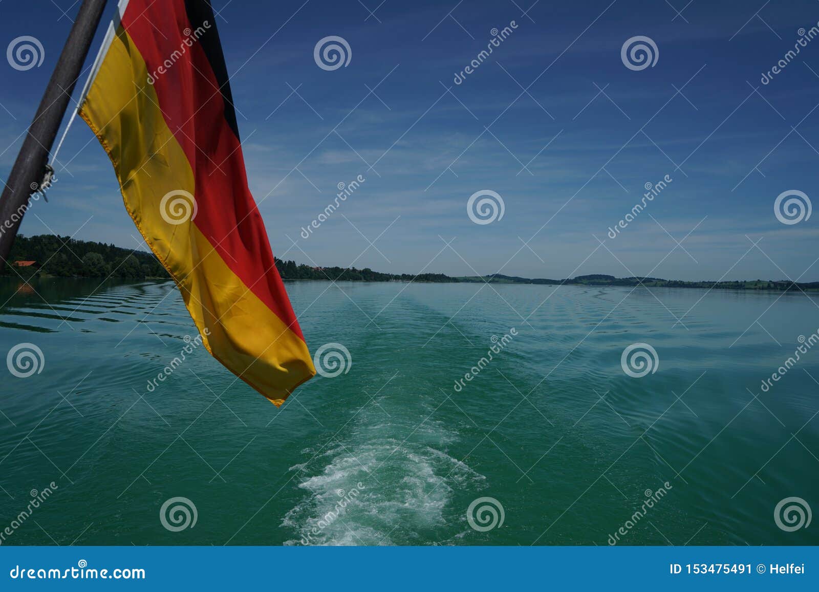 A Boat Trip on a Bavarian Lake in Summer Stock Image - Image of ...