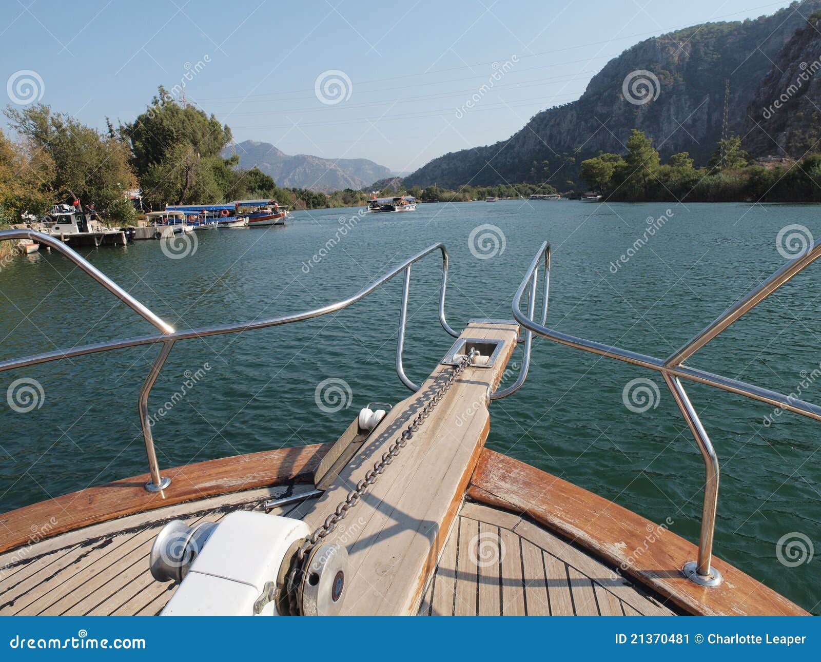 Boat trip in Turkey stock image. Image of peaceful, river - 21370481