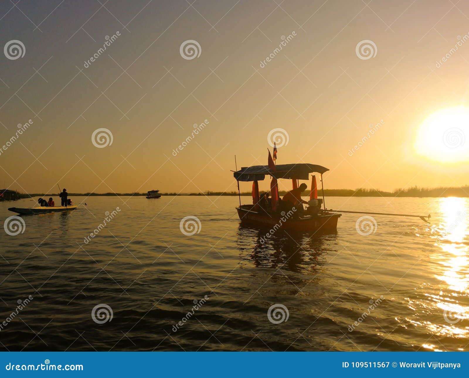 Boat view sun rise river editorial photography. Image of running ...