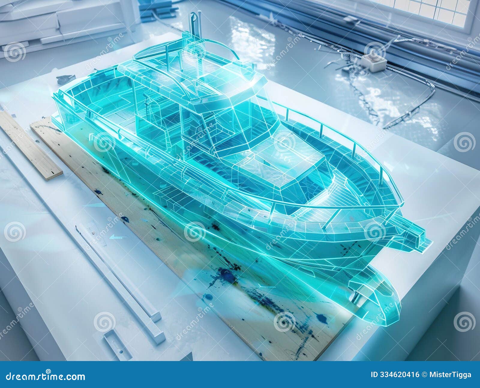 Boat Visualization with Augmented Reality Transparent Boat in Studio ...