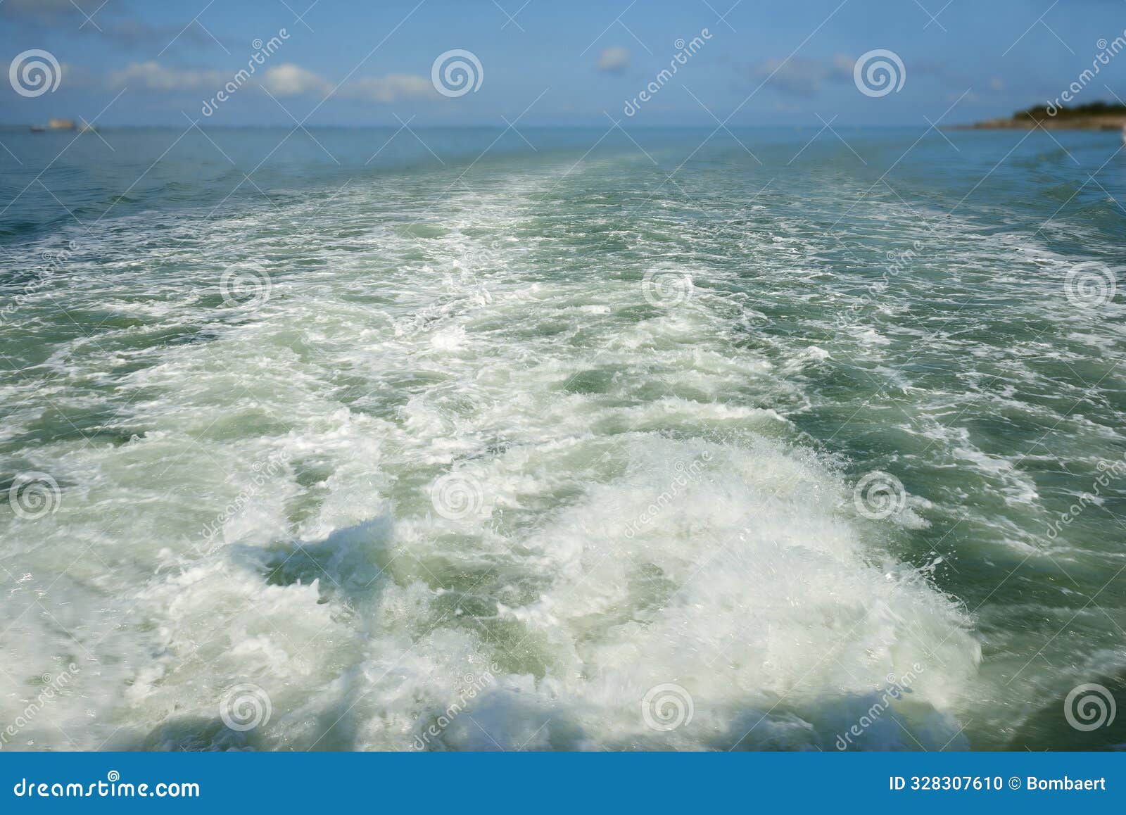 Boat Wake from Ferry Boat on the Atlantic Ocean Stock Photo - Image of ...
