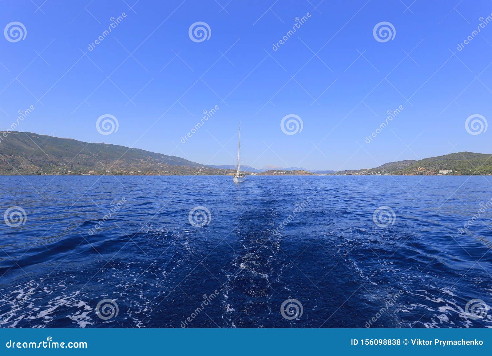 Boat Wake. Water Wake from Boat Stock Photo - Image of mountain ...