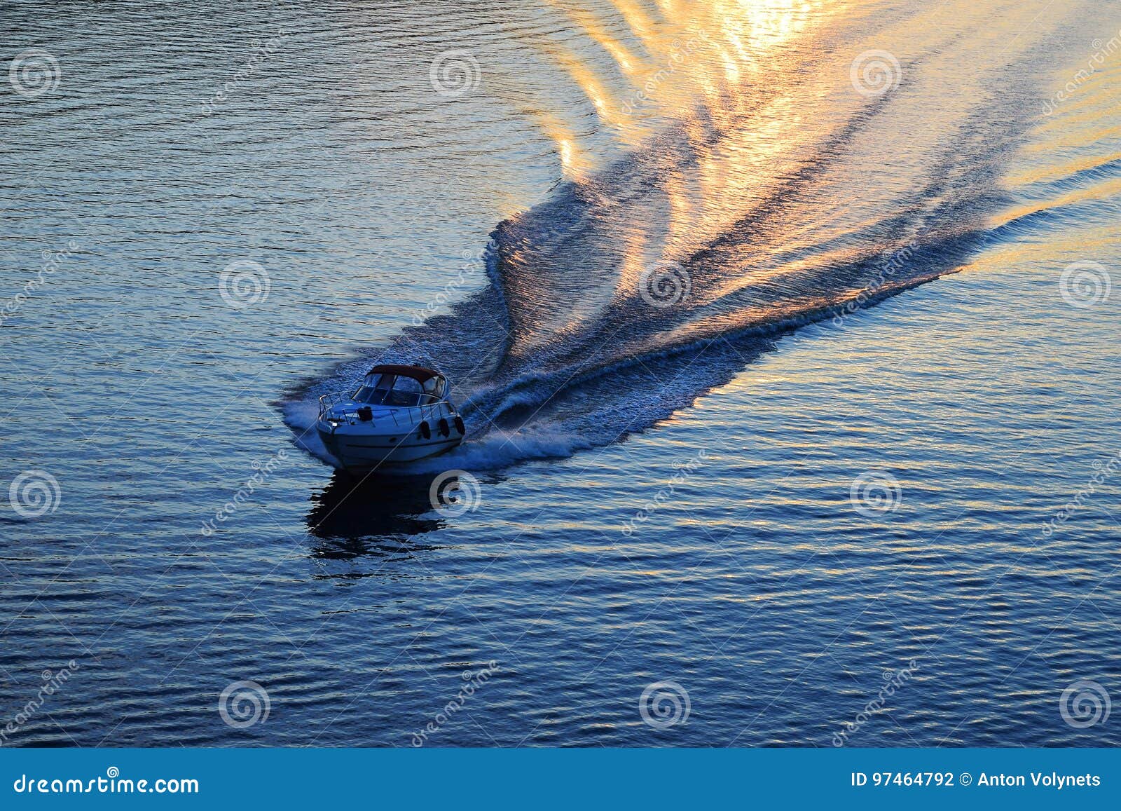 Boat wake stock photo. Image of wake, lake, power, reflection - 97464792