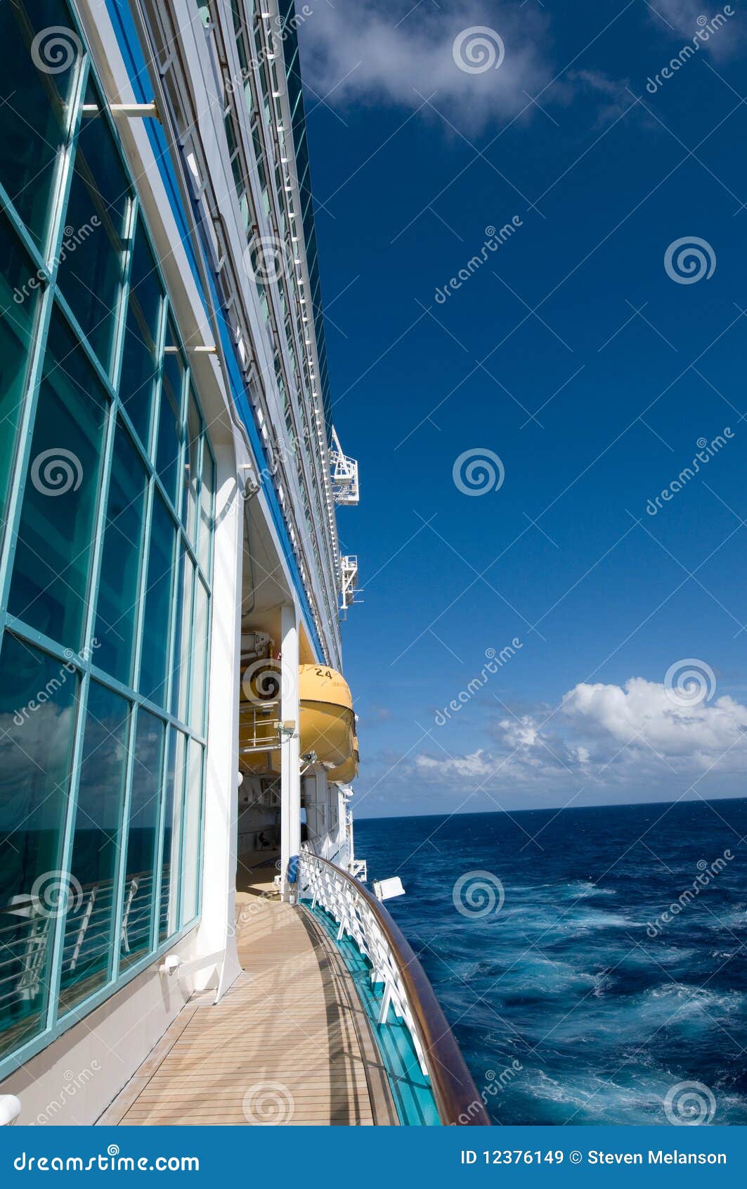 Boat walkway stock image. Image of clouds, ship, cruise - 12376149