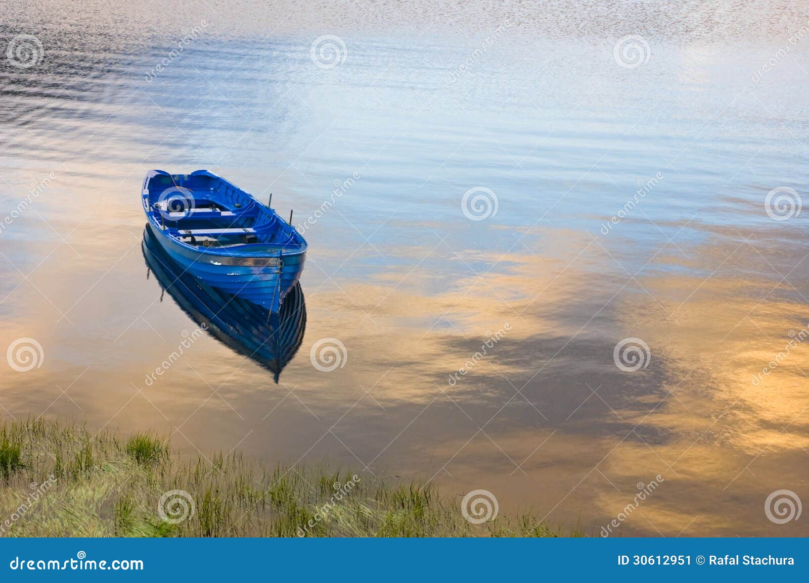 Boat on Water stock image. Image of water, sunset, reflection - 30612951