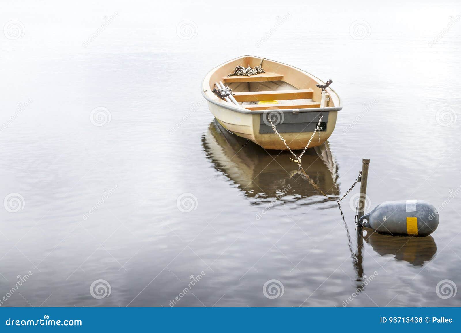 Boat on the Water with Reflection Stock Photo - Image of peaceful ...