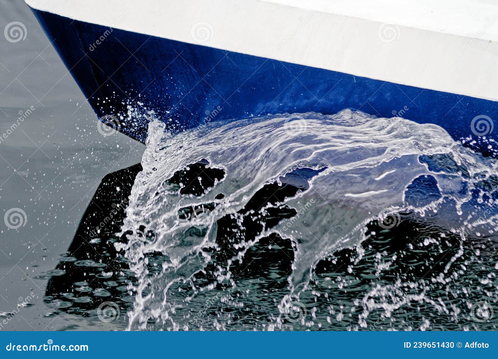 Boat Wave Ocean Trace on Blue Sea Fresh Water Background Stock Photo ...