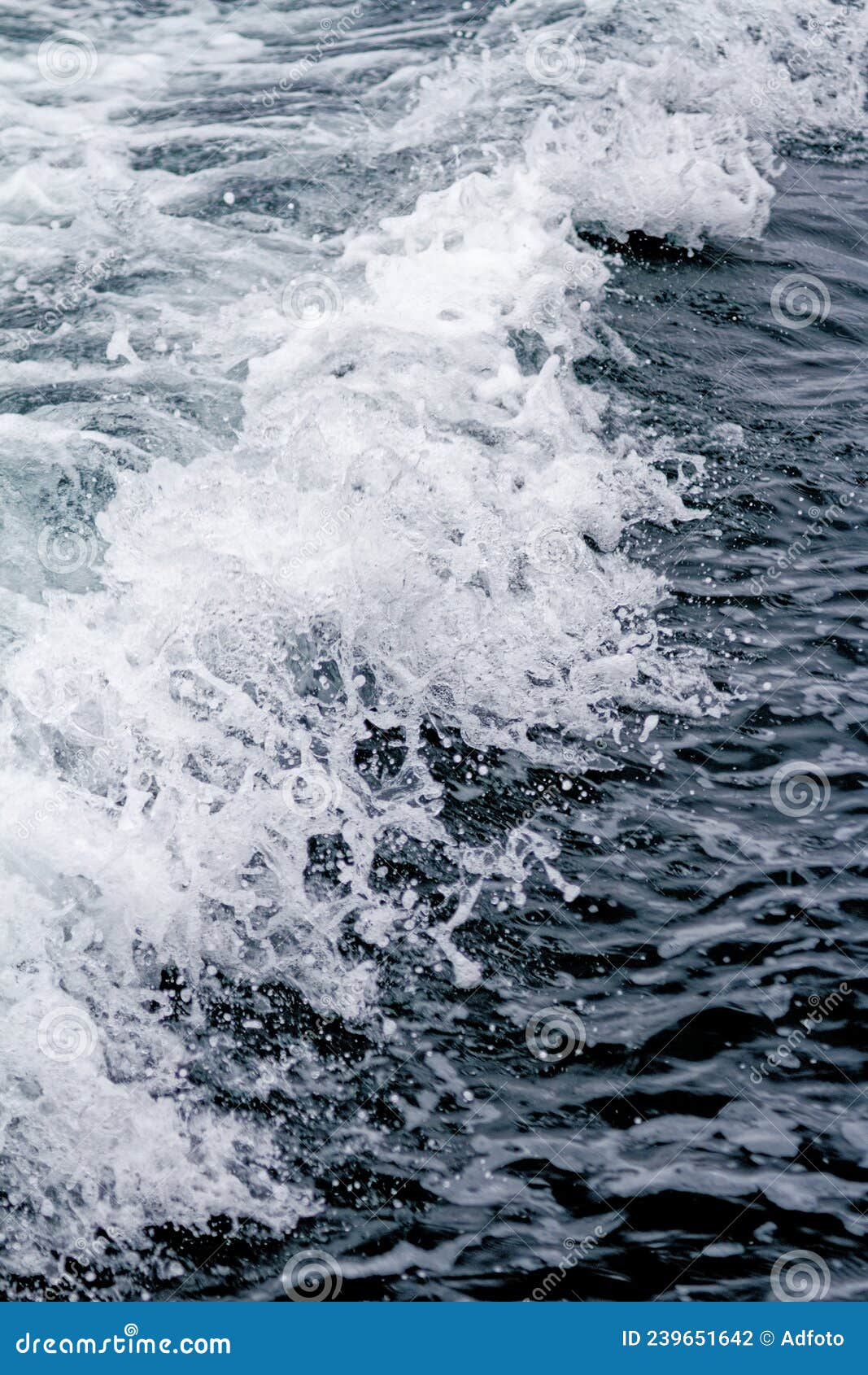 Boat Wave Ocean Trace on Blue Sea Fresh Water Background Stock Photo ...