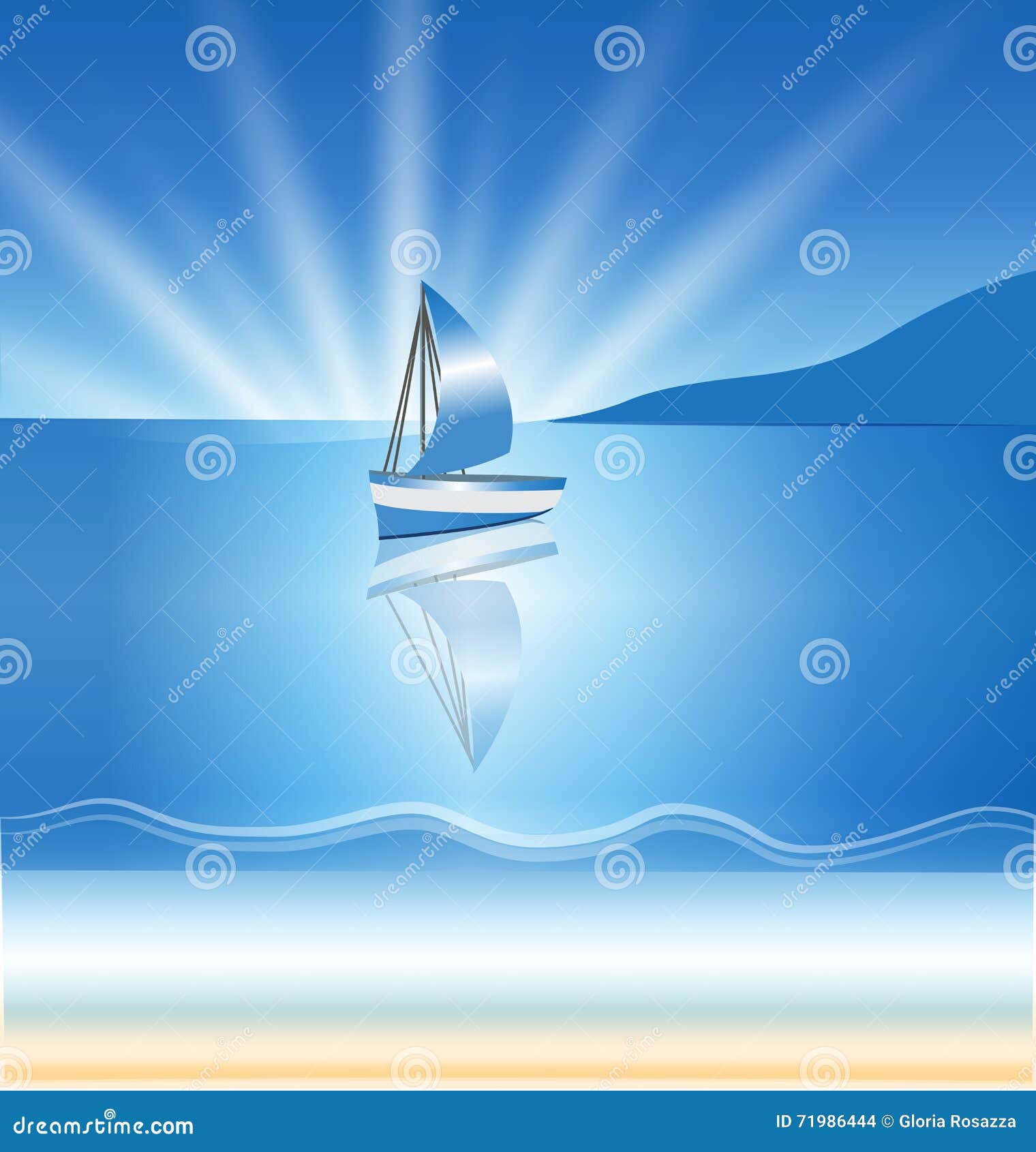 Boat waves background stock vector. Illustration of decoration - 71986444