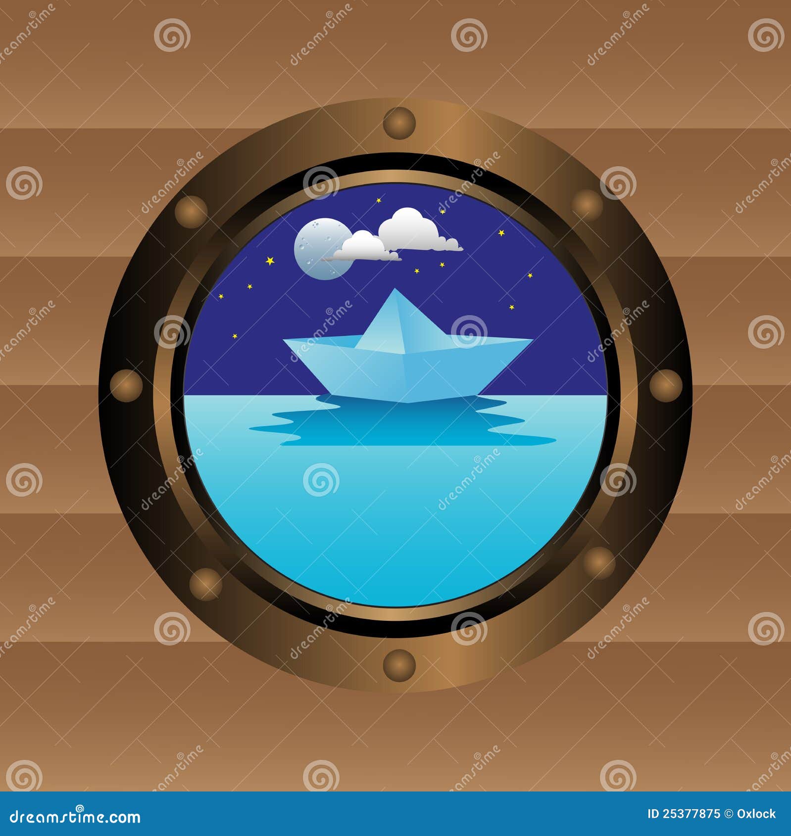 Boat window stock vector. Illustration of boat, marine - 25377875