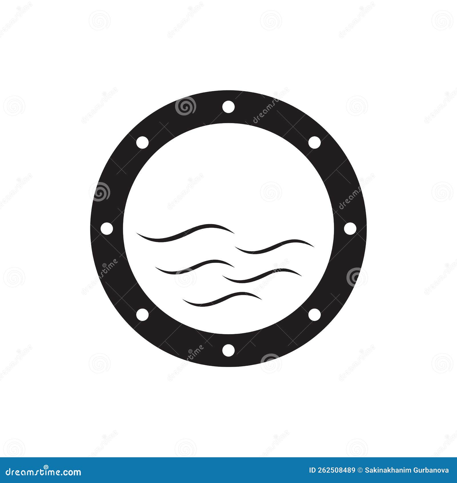 Boat window icon stock illustration. Illustration of deep - 262508489