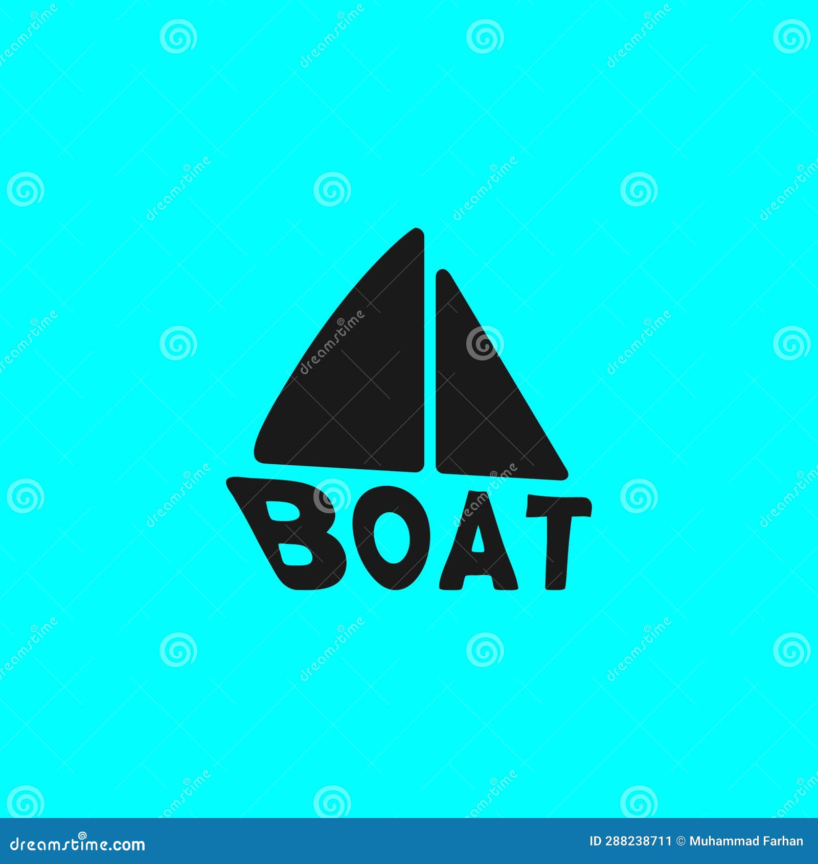 Boat Wordmark Logo Graphic Design Stock Vector - Illustration of ...