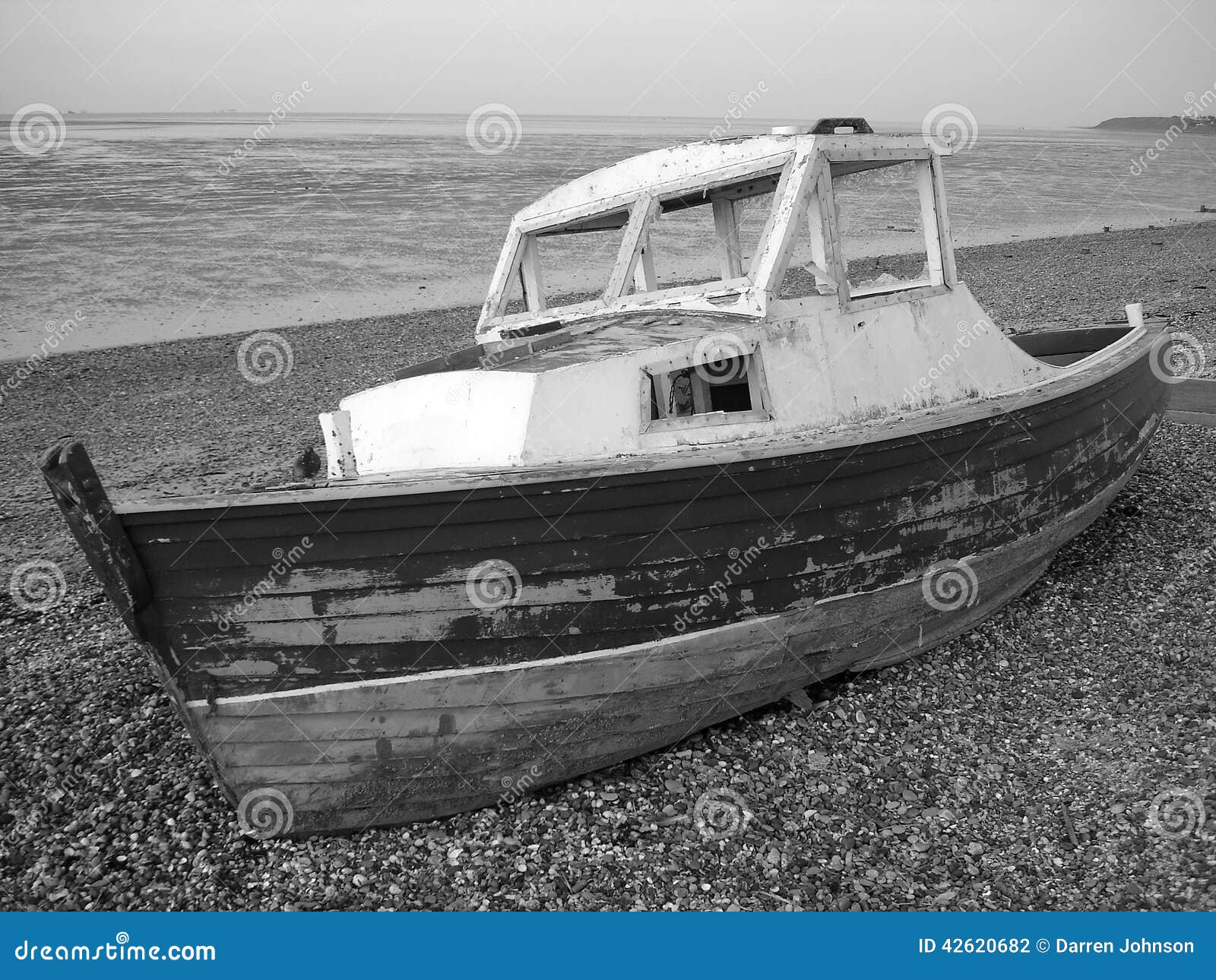 Boat wreck on the beach stock photo. Image of untouched - 42620682