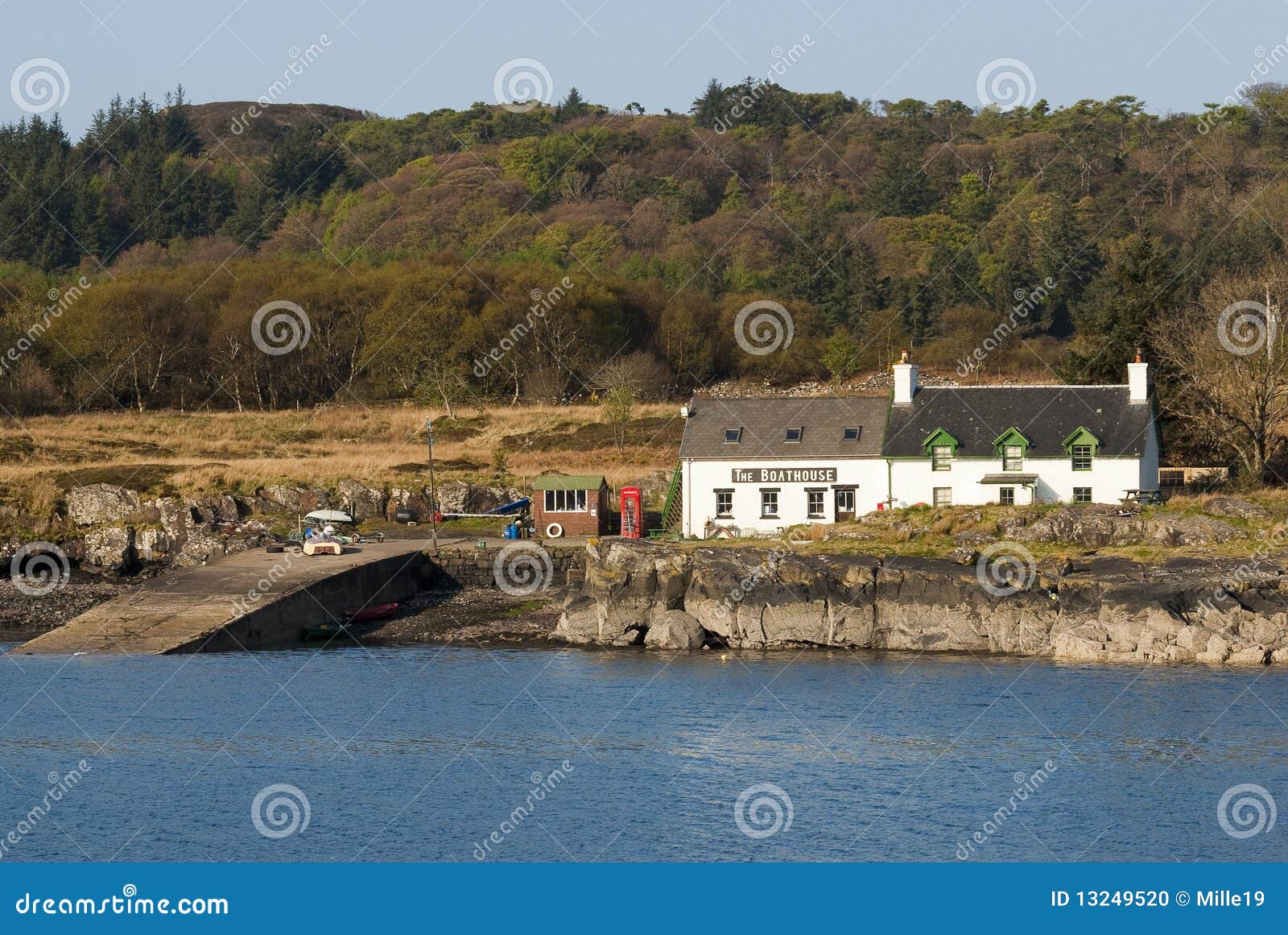 Boathouse on Isle of Ulva. stock photo. Image of ulva - 13249520