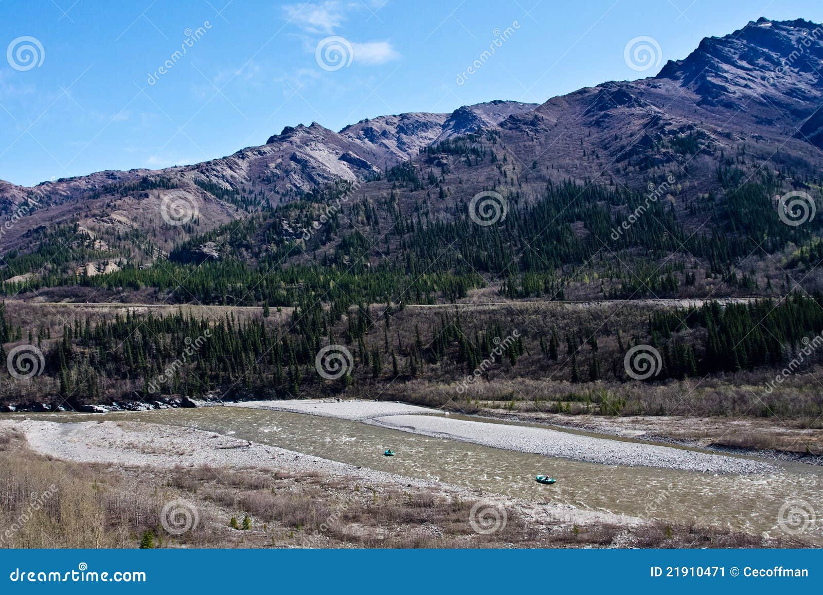 Boating Alaska stock image. Image of river, boat, clouds - 21910471