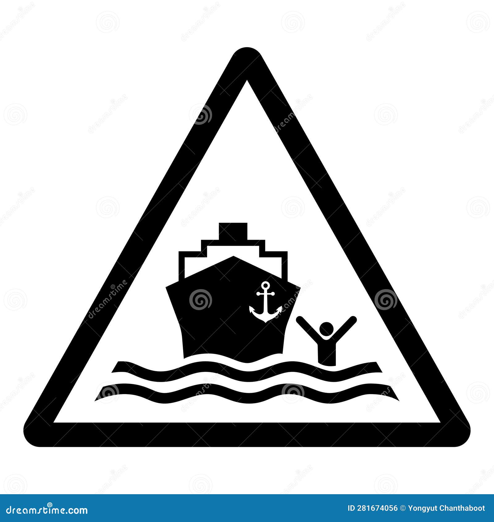 Boating Area Symbol Sign, Vector Illustration, Isolate on White ...