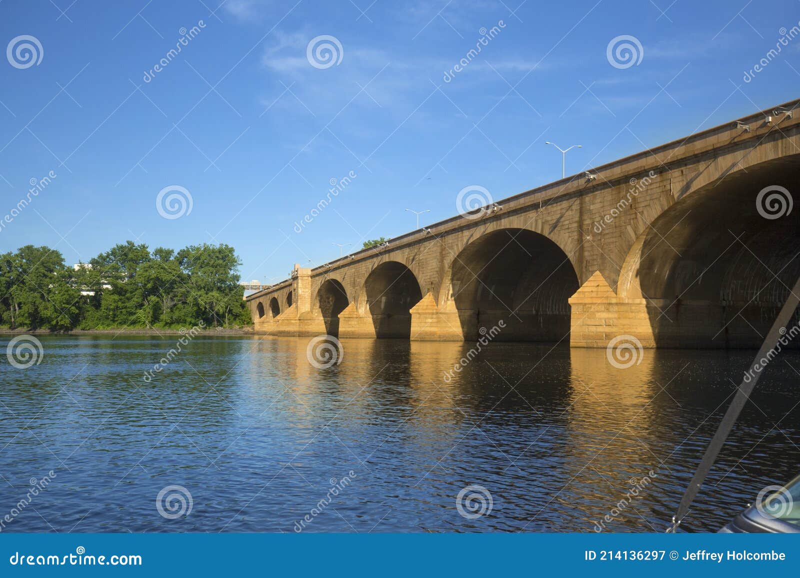 Arches of the Bulkeley Bridge in Hartford, Connecticut in June Stock ...