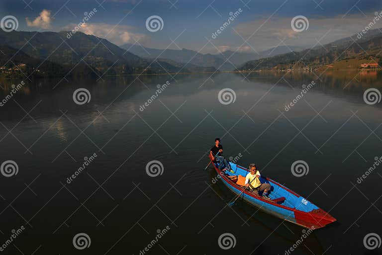 Boating at Fewa Lake editorial stock image. Image of beauty - 22468709