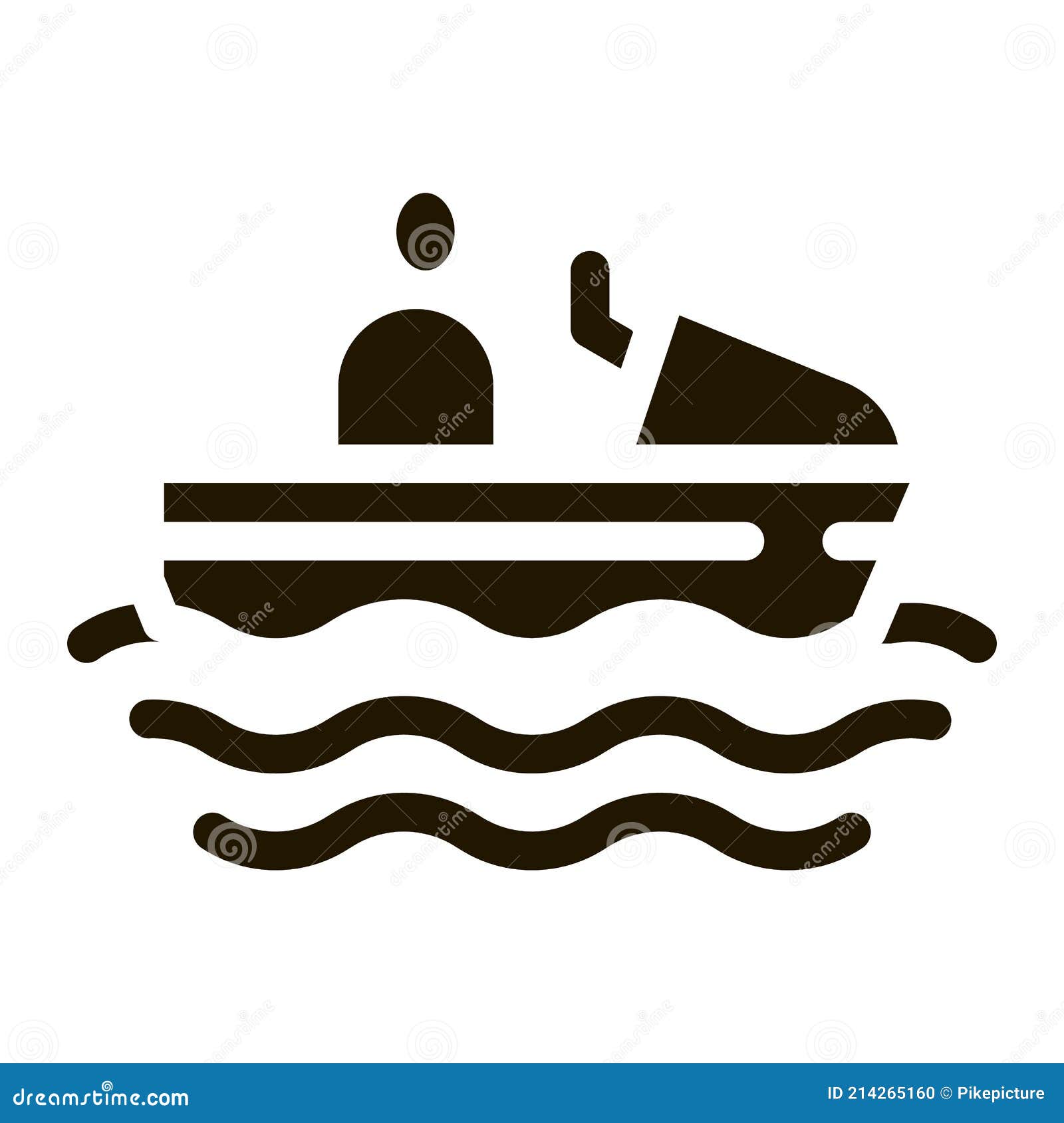 Boating Icon Vector Glyph Illustration Stock Vector - Illustration of ...