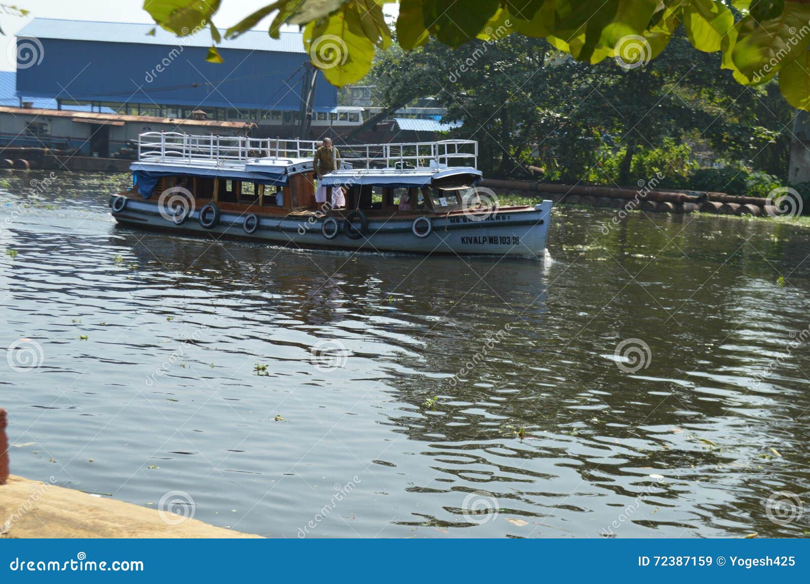 Boating in kerala editorial stock image. Image of tour - 72387159