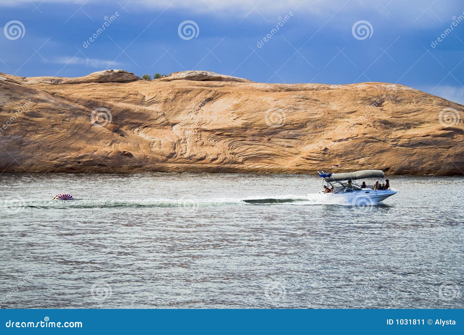 Boating on Lake Powell stock image. Image of utah, powell - 1031811
