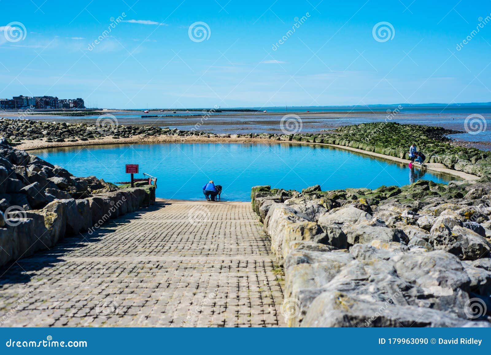 Boating and Paddling Pool on Morecambe Beach Editorial Image - Image of ...